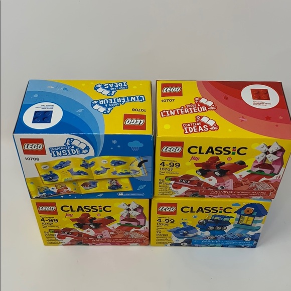 Lego | Accents | Lego Classic Red Blue Boxes Building Blocks | Poshmark